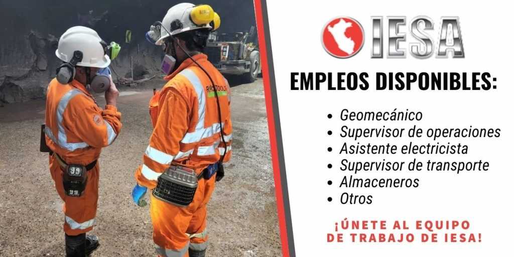 IESA Trabajo Disponible En El Sector Minero - Trabajos Perú